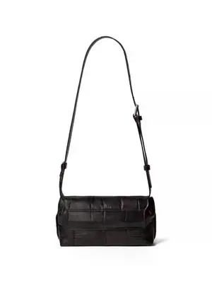 LEMAIRE Small Gear Croco-embossed Shoulder Bag - Black