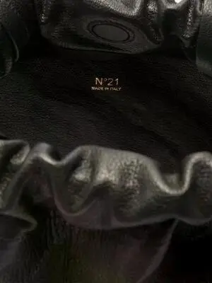 N°21 Eva Gathered Shoulder Bag - Black