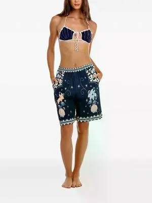 Agua Bendita Malaga Printed Shorts - Blue