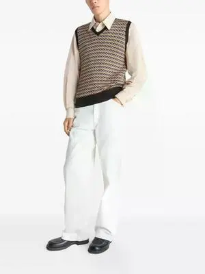 LEMAIRE Patterned V-neck Waistcoat