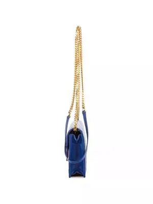 Saint Laurent Chevron Chain Wallet - Blue