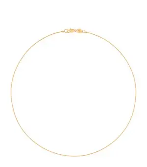 ASTRID & MIYU Essential Box Chain Necklace In Plated Silver - Gold
