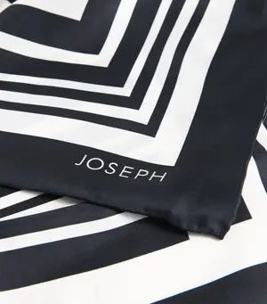 JOSEPH Large Silk Zenza Scarf - Black