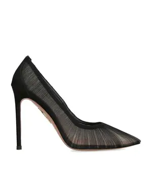 AQUAZZURA Tulle Voile Pumps 105 - Black