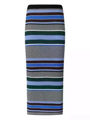 Pinko Striped Knitted Midi Skirt