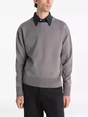 LEMAIRE Crew Neck Sweater In Cashmere And Wool Blend