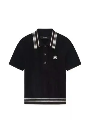 Amiri Striped-detail Polo Shirt - Black