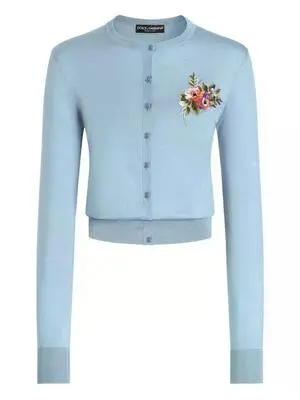 Dolce & Gabbana Floral Appliqué Cardigan