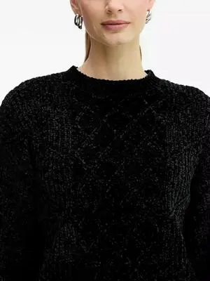 Armani Exchange Textured Round Neck Long Sleeve Sweater