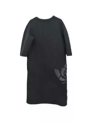 Bottega Veneta 1990-2000s Leather Appliqué Collarless Coat