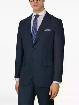 Boggi Milano Pinstriped Flap-pocket Suit - Blue