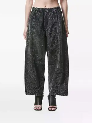 THOM KROM Marble Print Wide Leg Trousers