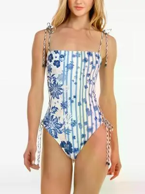 Agua Bendita Posh Batik Reversible One-piece Swimsuit