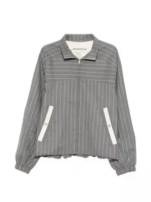 MORDECAI Striped Zip Jacket - Grey
