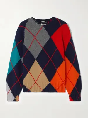 JW Anderson Pringle Argyle Wool Sweater - Multi