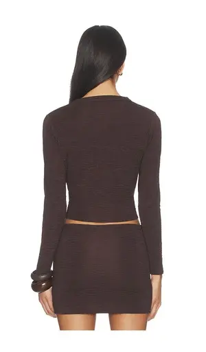 LA PORTE Lauren Swim Cardigan - Brown
