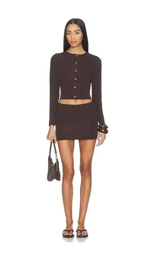 LA PORTE Lauren Swim Cardigan - Brown