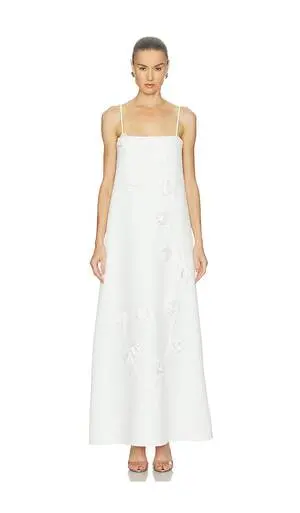ELLIATT Floral Applique Gown - White