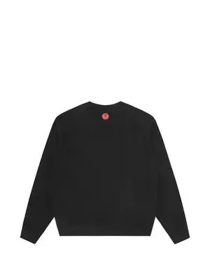 ICECREAM Crew Neck Sweatshirt With Running Dog Print - Black