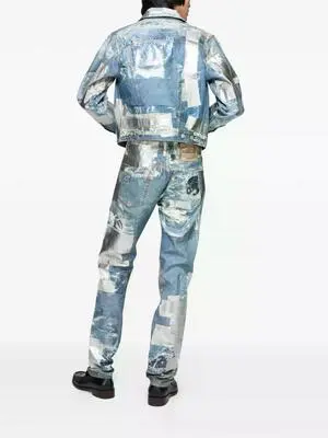 Acne Studios Patchwork Denim Jacket - Blue