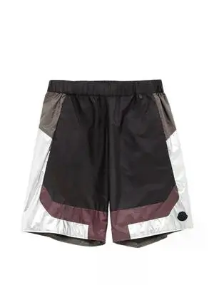 Moncler Colourblocked Logo Patch Shorts - Black