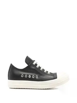 Rick Owens Leather Sneakers - Black