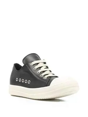 Rick Owens Leather Sneakers - Black