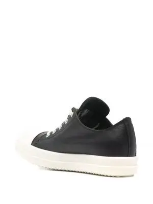 Rick Owens Leather Sneakers - Black