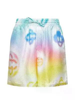 Casablanca Monogram Print Drawstring Shorts - Multicolour