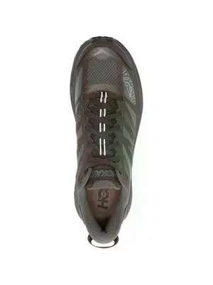 HOKA® Mafate Speed 2 Logo Detail Lace-up Sneakers - Brown