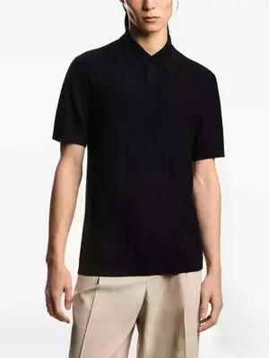 Emporio Armani Textured Polo Pullover