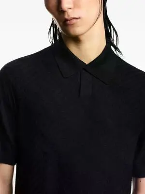 Emporio Armani Textured Polo Pullover
