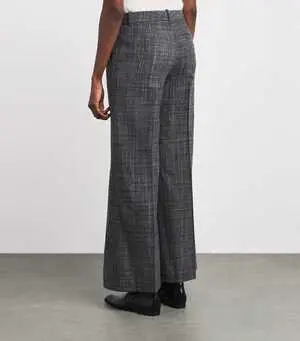 Theory Wool-blend Tailored Wide Leg Trousers