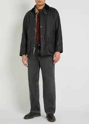 Barbour Ashby Waxed Cotton Jacket - Navy