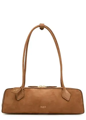 Alaïa Le Teckle Grained Nubuck Shoulder Bag - Brown