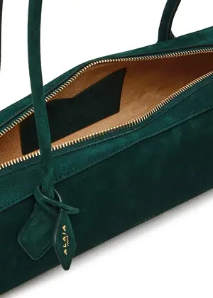 Alaïa Le Teckle Medium Grained Nubuck Shoulder Bag - Dark Green