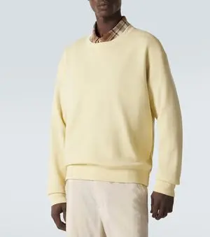 Visvim Jumbo Wool And Cotton Sweatshirt - Yellow
