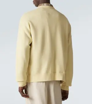 Visvim Jumbo Wool And Cotton Sweatshirt - Yellow