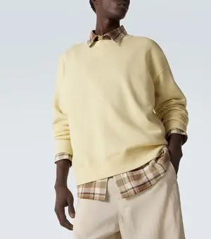 Visvim Jumbo Wool And Cotton Sweatshirt - Yellow