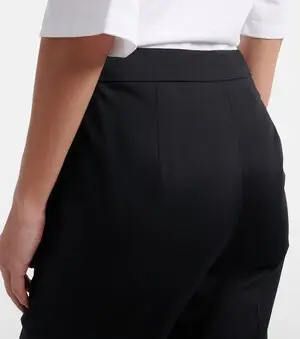Max Mara Cropped Slim Cotton-blend Pants
