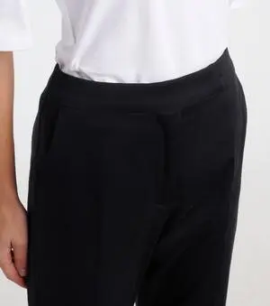 Max Mara Cropped Slim Cotton-blend Pants
