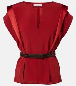 Max Mara Belted Top - Red