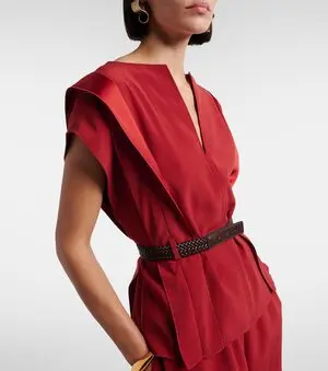 Max Mara Belted Top - Red