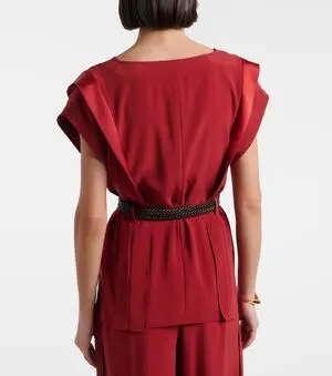 Max Mara Belted Top - Red
