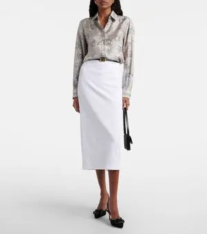 Max Mara Piuma Jersey Pencil Skirt