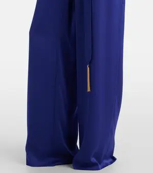 Max Mara Donata Jumpsuit In Blu Cobalto
