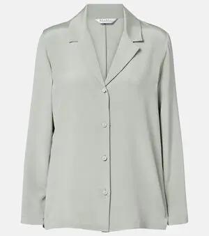 Max Mara Aedo Silk-blend Satin Shirt