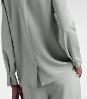 Max Mara Aedo Silk-blend Satin Shirt