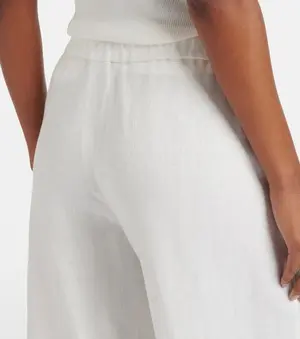 Max Mara Amedea Linen Wide-leg Pants