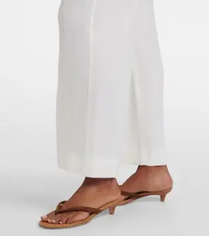 Max Mara Amedea Linen Wide-leg Pants